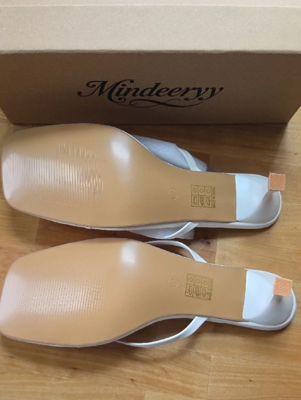 Shoes | White Squaretoe Thong Heeled Sandals For Women | Poshmark